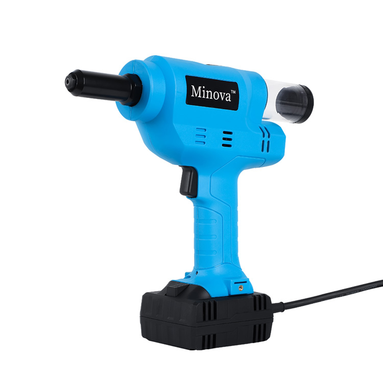 Electric Brushless Rivet Gun Corded Rivet Tool Set Blue Shell Rivet ...